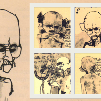 Presenting 7 Rare & Beautiful Sketches Of Mahatma Gandhi By A Renowned ...
