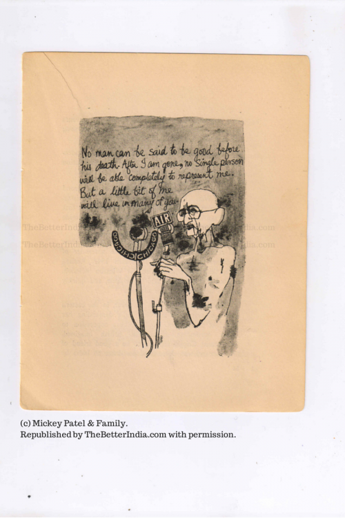 Presenting 7 Rare & Beautiful Sketches Of Mahatma Gandhi By A Renowned ...