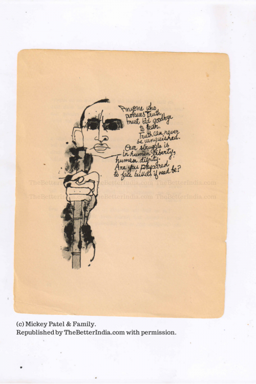 Presenting 7 Rare & Beautiful Sketches Of Mahatma Gandhi By A Renowned ...