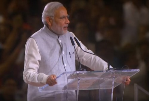 Listening to PM Narendra Modi’s Speech in Singapore