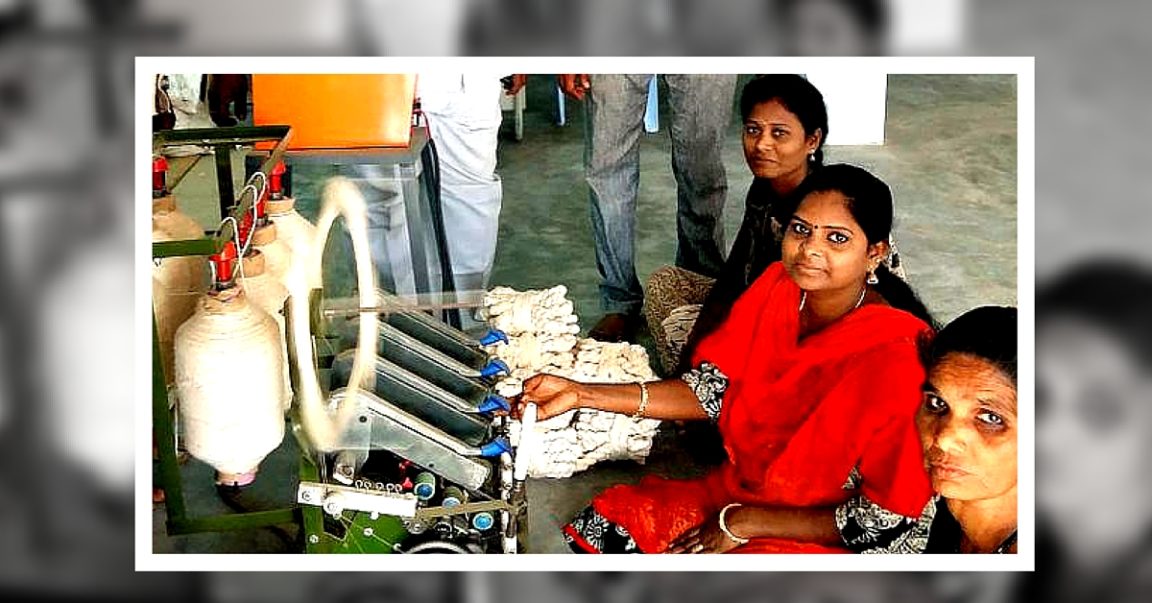 Solar powered charkha set up in Khadi mills