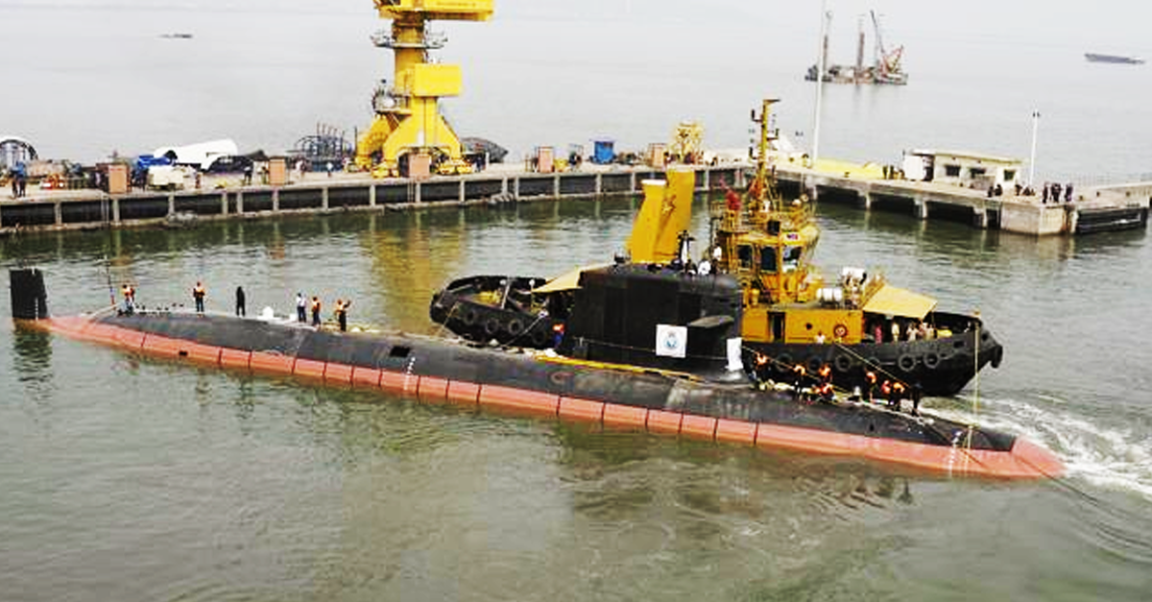 India's 1st Indigenous Scorpene-Class Submarine Out for Sea Trial