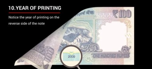 11 Security Features of a Rs 100 Note in India
