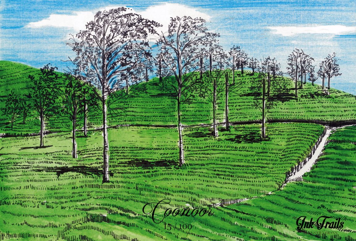Illustrations of Incredible India: An Ink Trails project by Archana Pereira