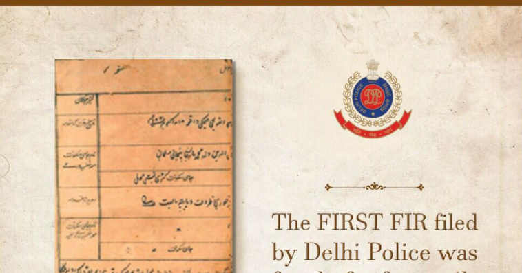 From 156 Years Ago, Here's the Very First FIR Filed by the Delhi Police