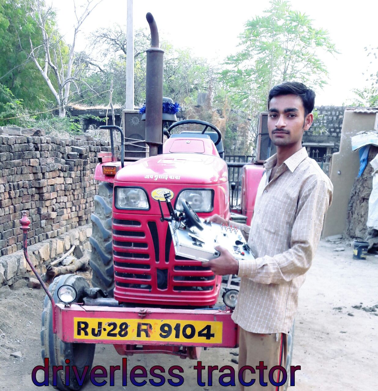 Young Innovator: 19-Year-Old Farmer's Son Invents Driver-Less Tractor