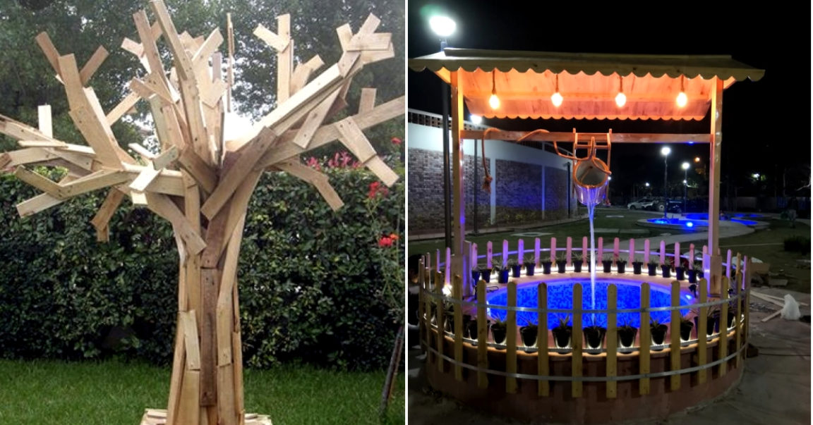Wood & waste tyres: Noida uses cargo packaging to beautify parks