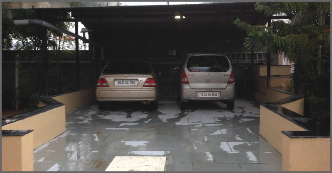 TN Man’s Parking Space Doubles Up As a Rainwater Harvesting System
