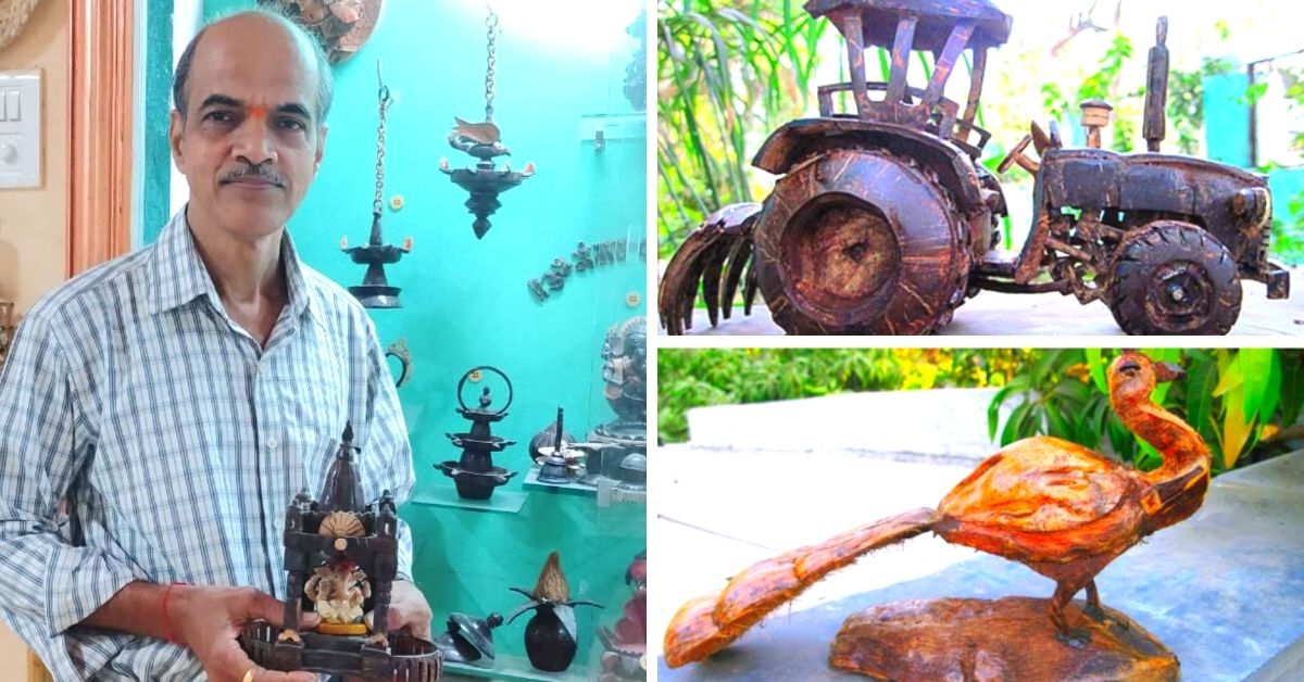 In Pics: 400 Pieces of Coconut Waste Turned into Stunning Artwork