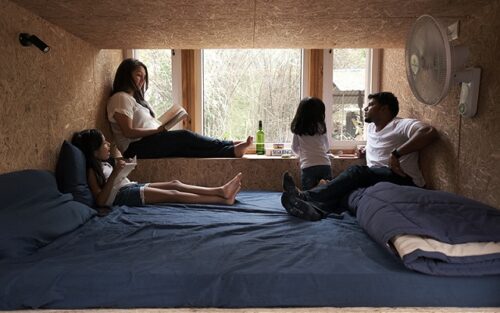 Architect Builds Tiny Moveable Homes With Reusable Material