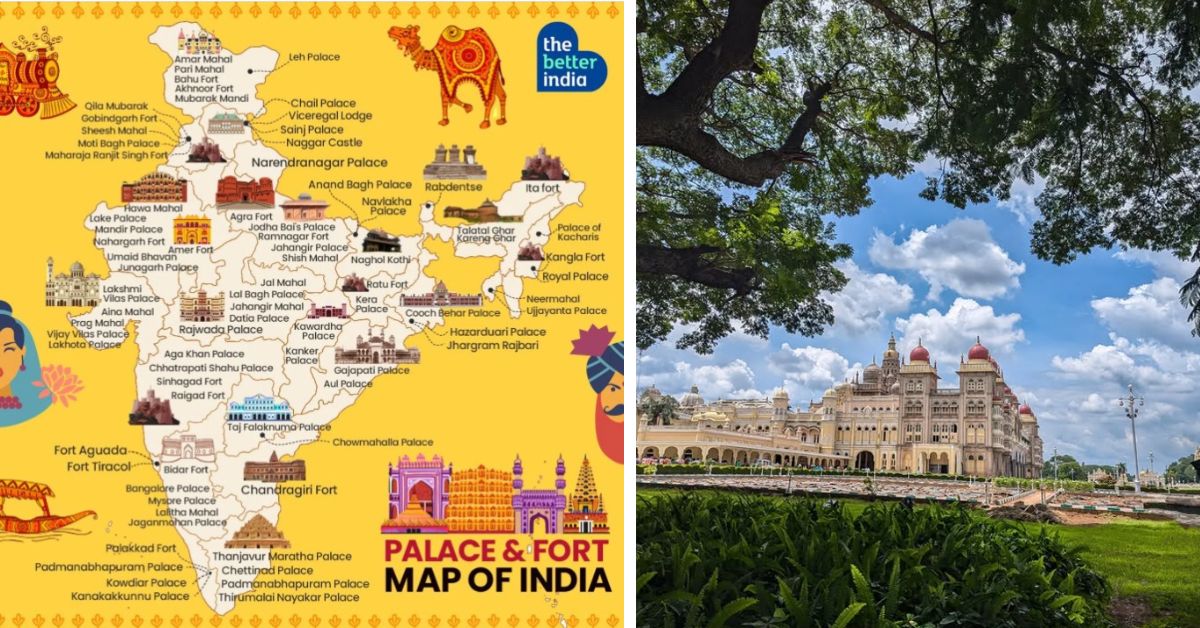 Map of India’s Forts & Palaces: Royal Heritage From Kashmir to Kanyakumari