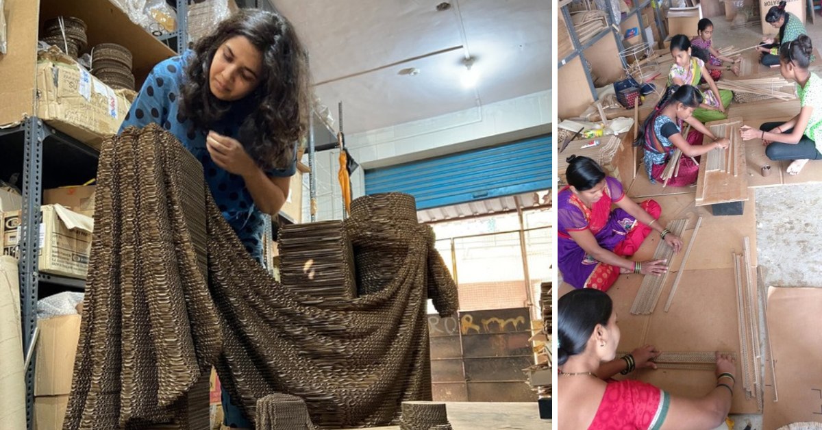 How This Mumbai Artist Turns Cardboard Into Sculptures & Women Empowerment